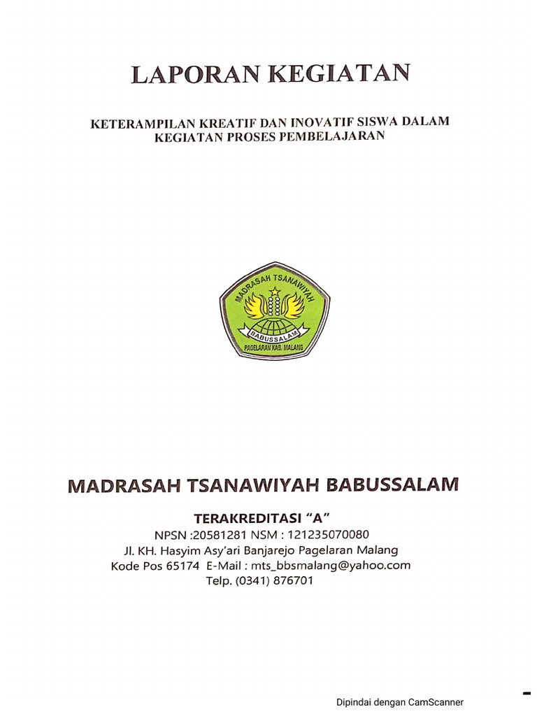 Laporan Kegiatan Keterampilan Kreatif | PDF