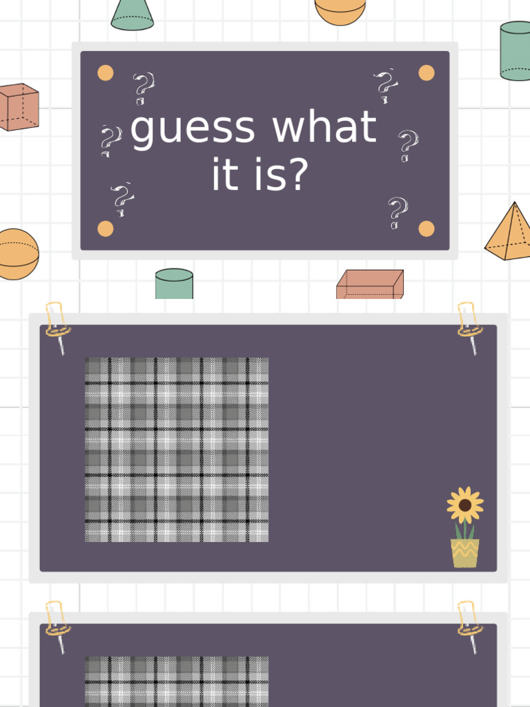 Colorful Illustrative Solid Figure Math Quiz Activity Presentation | PDF