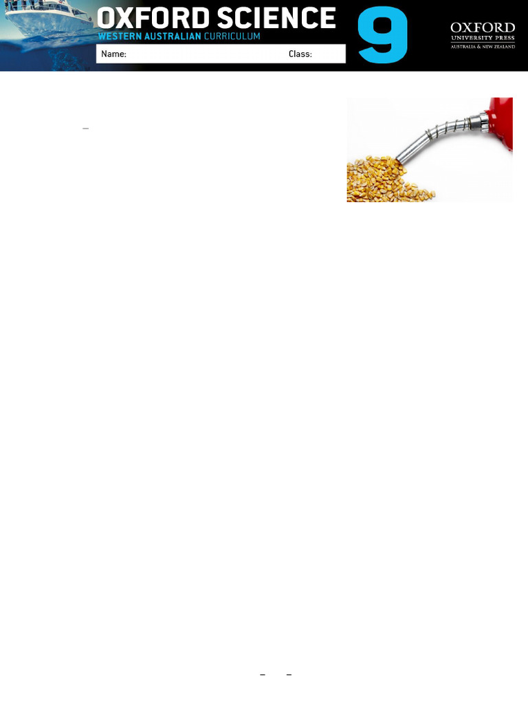 SCI9WA+8 9+student+worksheet | PDF | Biofuel | Fuels