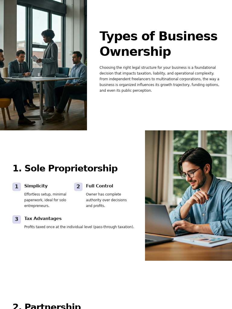 Types of Business Ownership | PDF | Taxes | Partnership