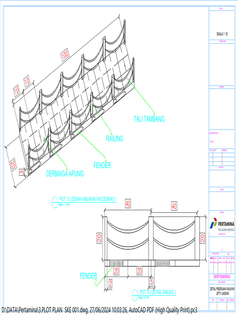 Detail Walkway Jetty Drawing Guide | PDF | Autodesk