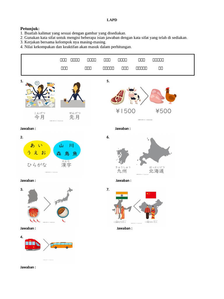 Petunjuk Aktivitas Kelompok LAPD | PDF