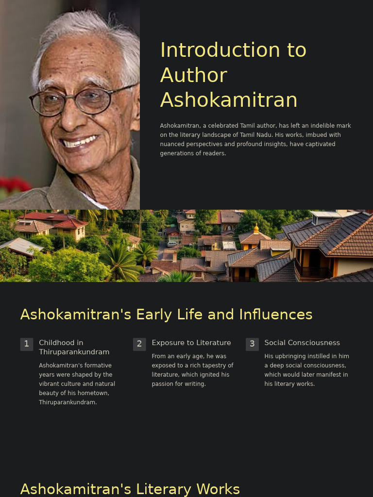 Introduction To Author Ashokamitran | PDF | Narrative