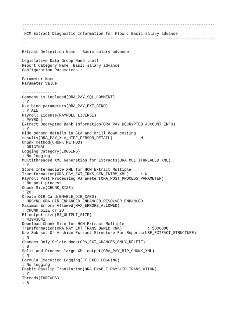 Basic Salary Advance - Process - Diagnostics - Report | PDF | Parameter ...