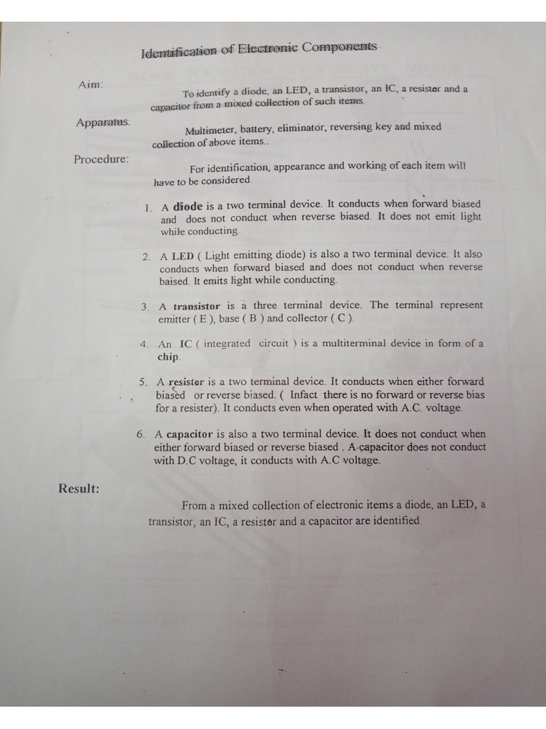 Activity 4 (Identification of Electronic Components) | PDF