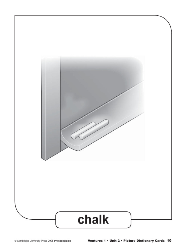 Picture Dictionary Cards - Unit 2 | PDF