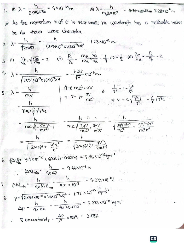 QM Practice Sheet 1 Solve by Jubair | PDF