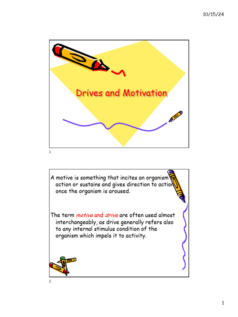 Drives and Motivation | PDF | Motivational | Motivation