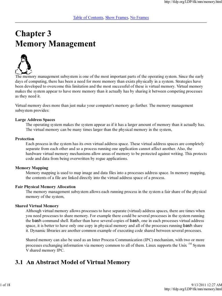 Memory Management: 3.1 An Abstract Model of Virtual Memory | PDF | Cache (Computing) | Cpu Cache