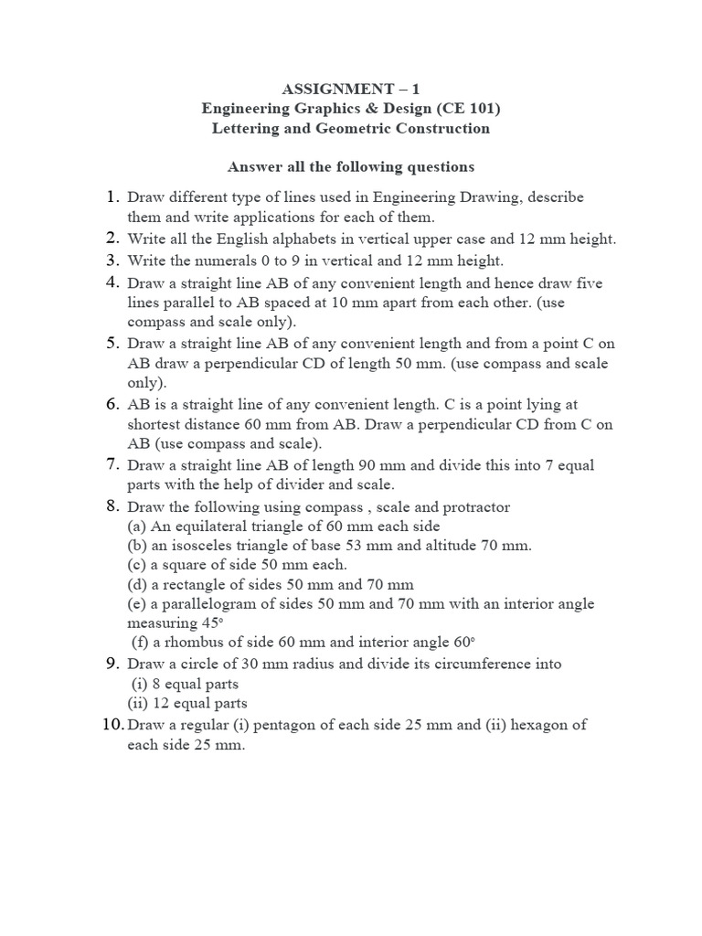 1 - Lettering and Geometric Constr. | PDF | Teaching Methods & Materials