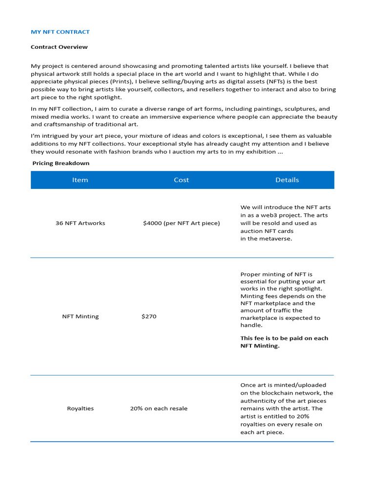 NFT Contract | PDF