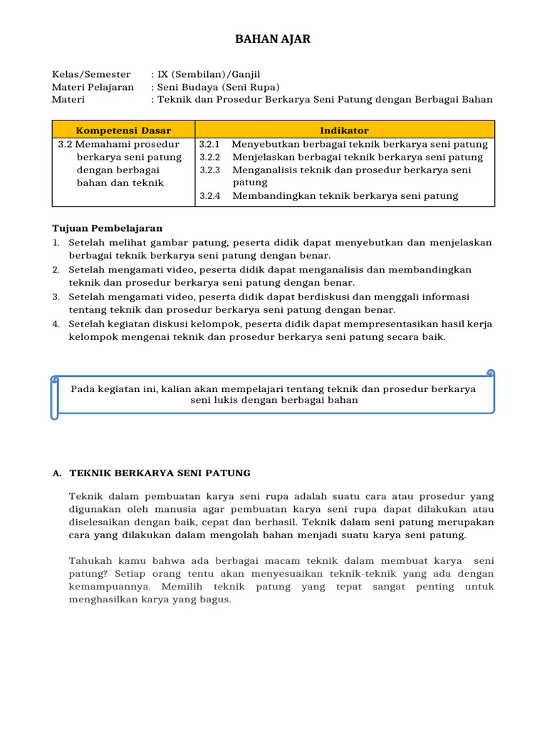 Bahan Ajar | PDF | Griya & Taman | Seni