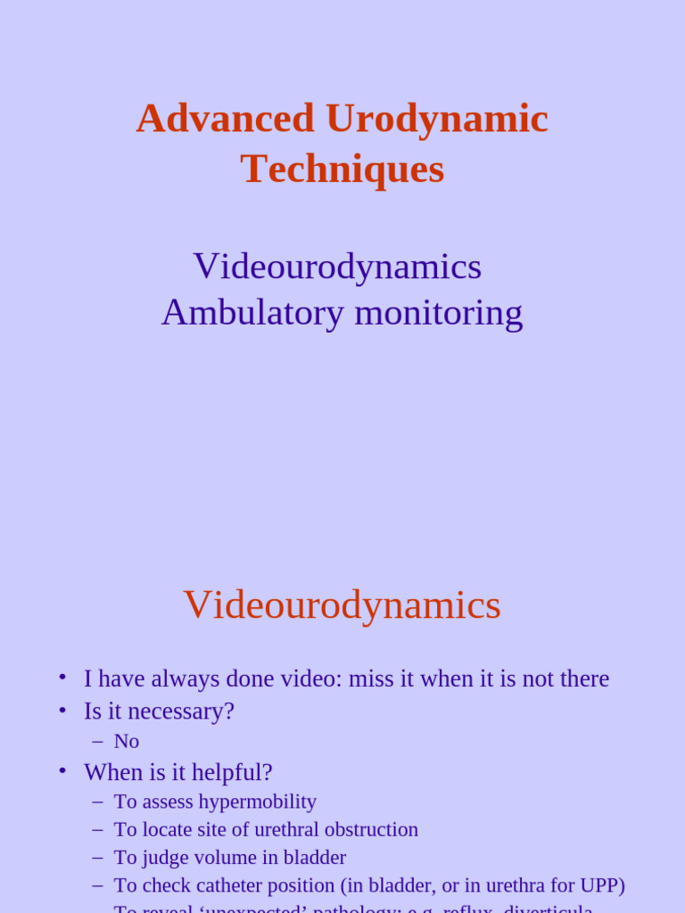 6 Advanced UDE Tecniques | PDF | Urinary Incontinence | Urination