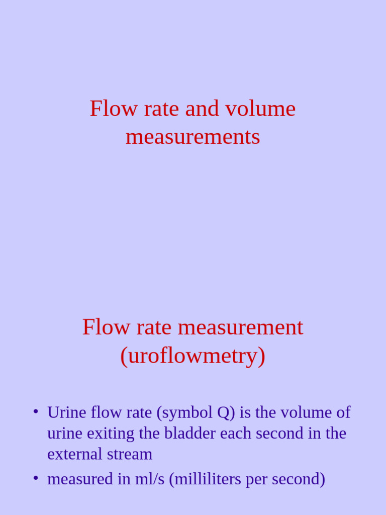 2 Uroflowmetry - Performance, Interpretation | PDF | Flow Measurement ...