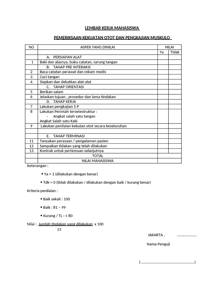 LKM PX Muskulo Dan Kekuatan Otot | PDF