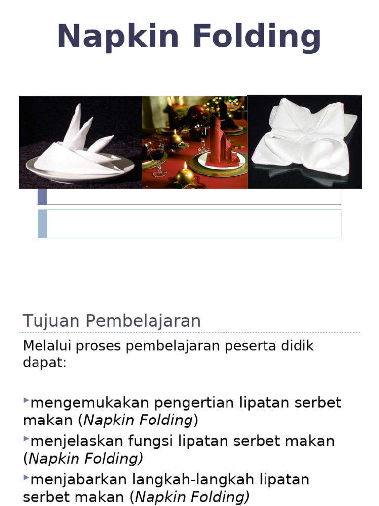 Napkin Folding | PDF