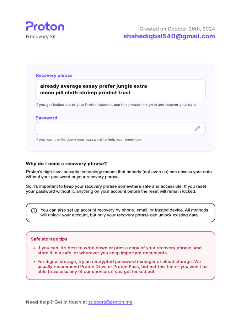 Proton Recovery Kit | PDF