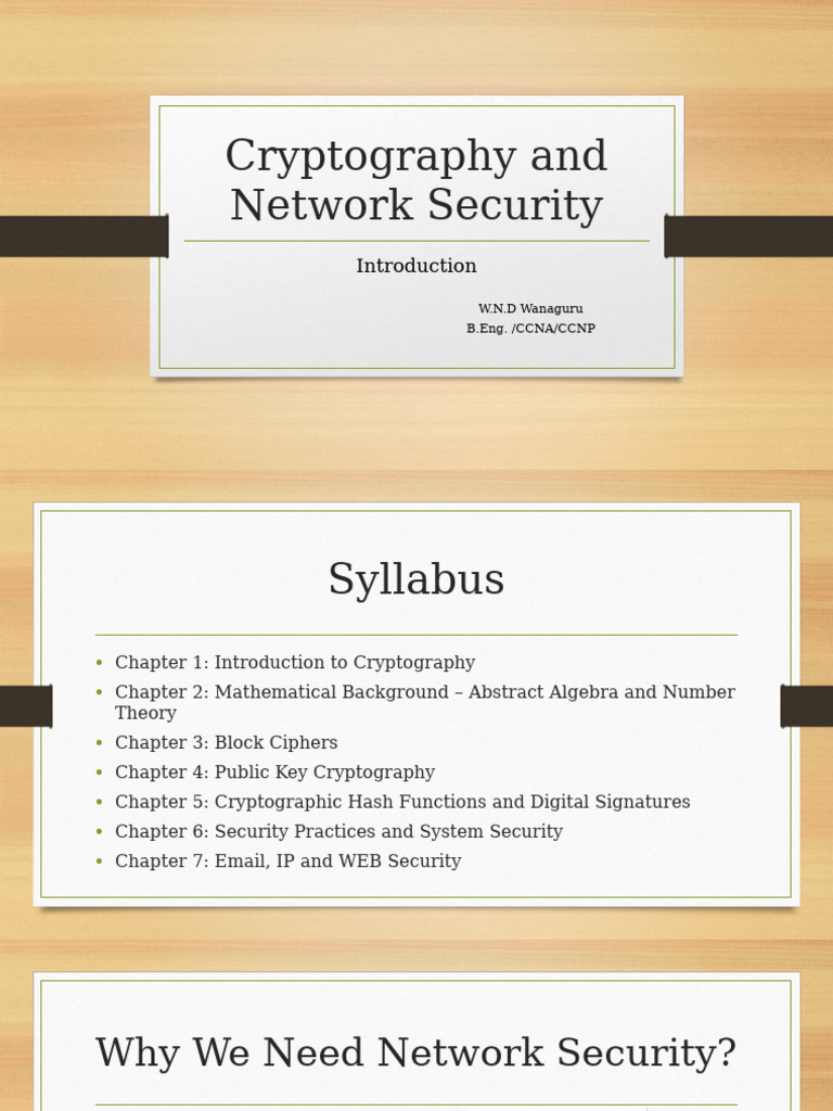 Cryptography and Network Security | PDF | Denial Of Service Attack | Computer Access Control