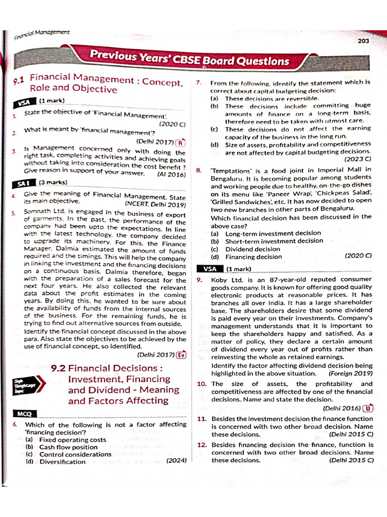 Holiday Assignment - Business Studies Class XII | PDF