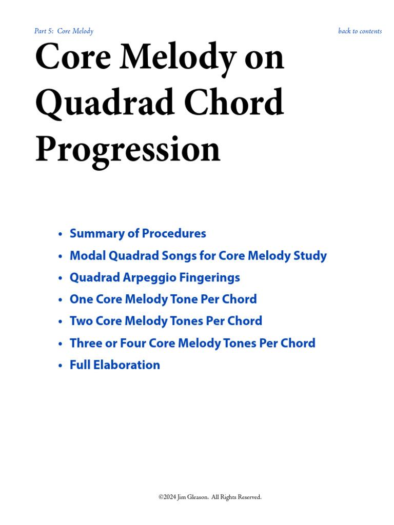 03-Core Melody On Quadrad Chord Progression | PDF | Chord (Music ...