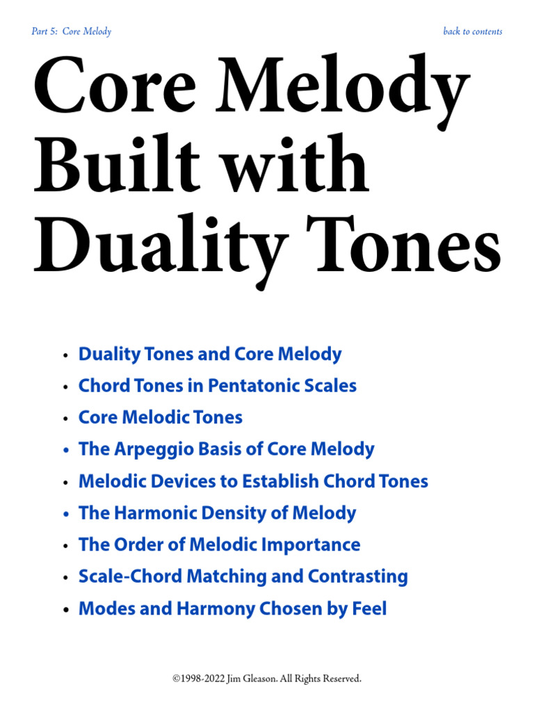 04-Core Melody Built With Duality Tones | PDF | Scale (Music) | Chord ...