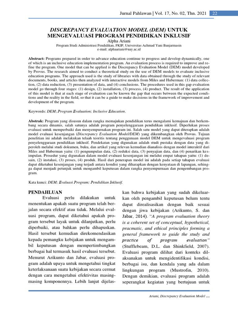 Contoh Artikel Implementasi DEM 1 | PDF | Karier & Perkembangan