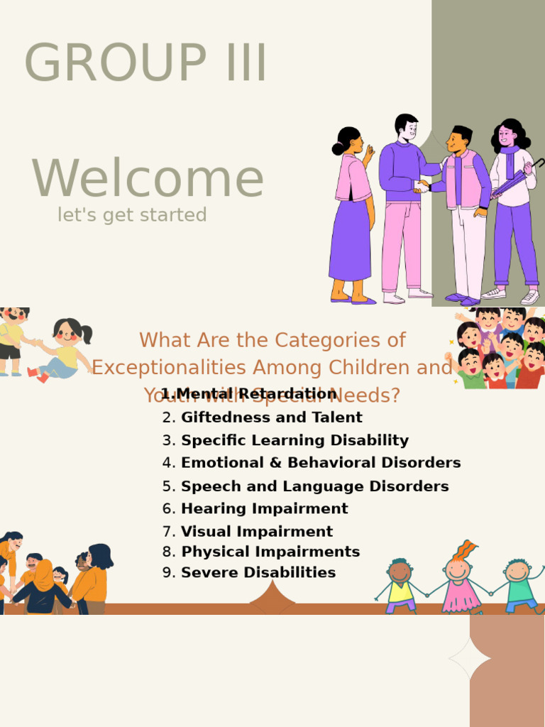 Group 3 SPED Presentation | PDF | Visual Impairment | Intellectual ...