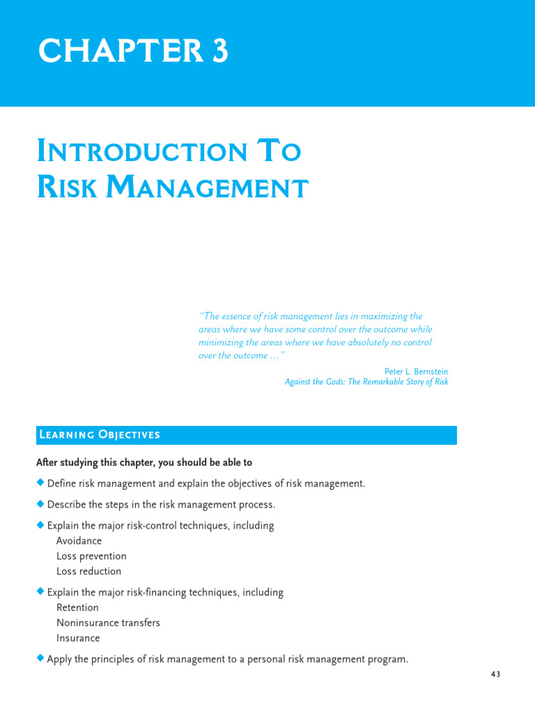 Chapter 3 RM | PDF | Insurance | Risk Management
