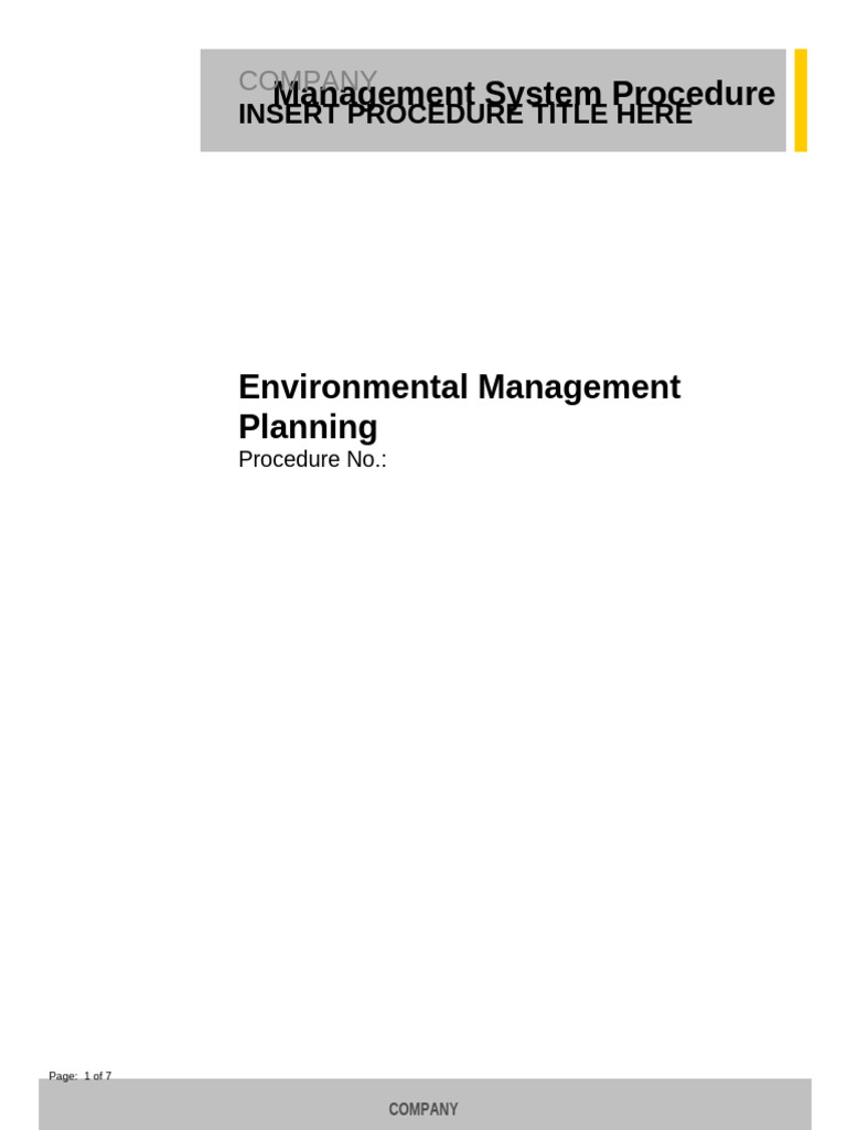 Environmental Management Planning | PDF | Environmental Impact ...