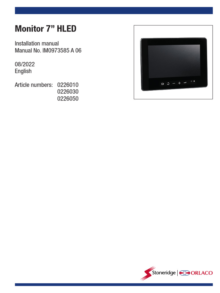 IM0973585-02260 - Monitor 7in HLED EN A06 | PDF | Power Supply ...