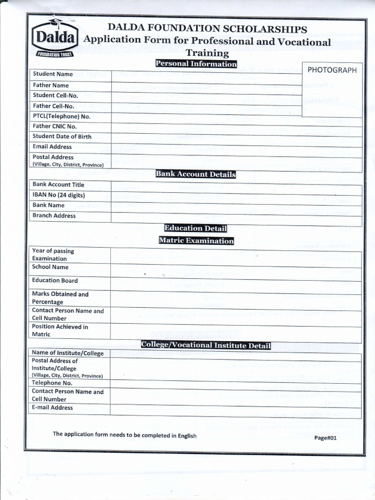 DALDA Foundation Scholorships | PDF