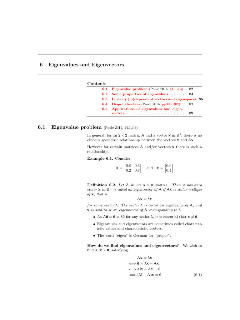 MDS Section6 | PDF | Eigenvalues And Eigenvectors | Vector Space