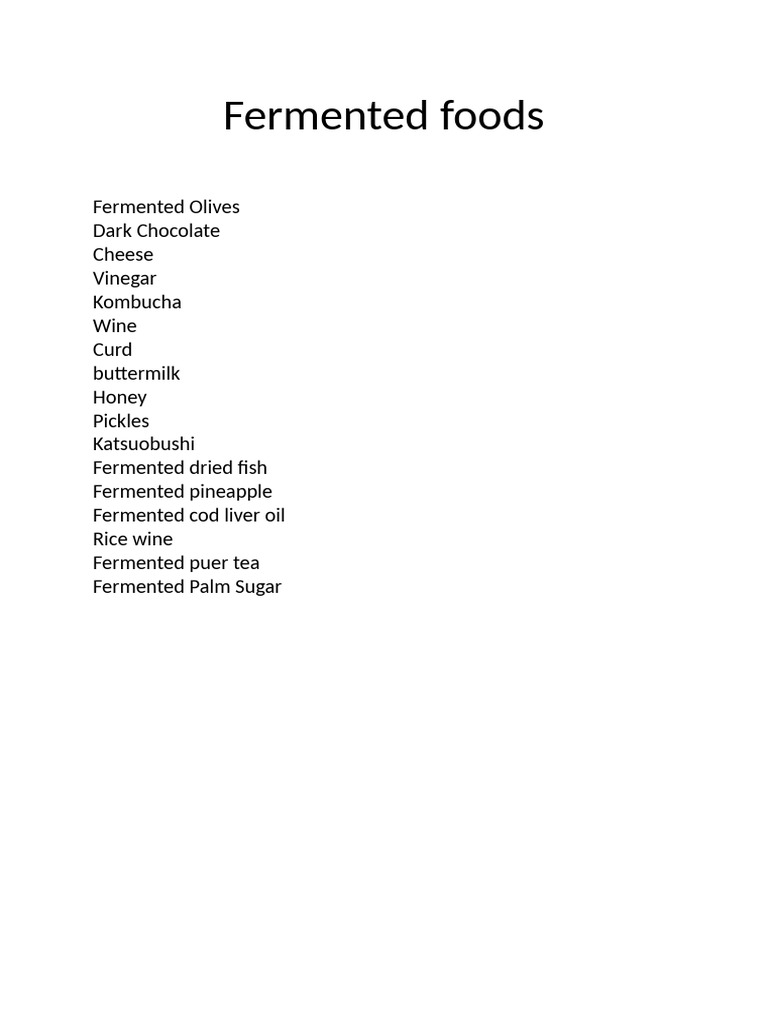 Fermented Foods | PDF