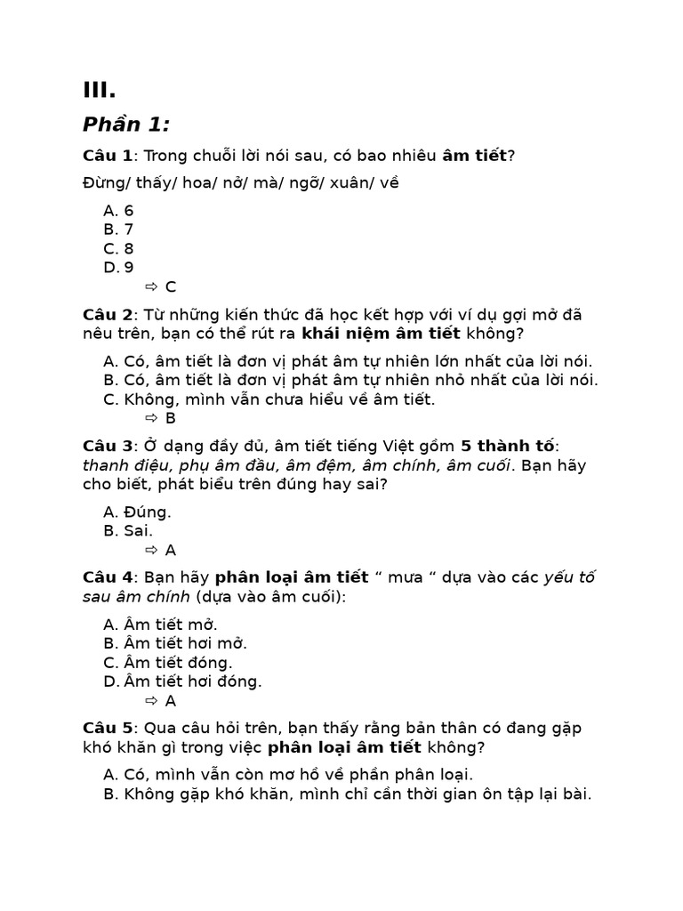 CÂU HỎI CSTV PHẦN III | PDF