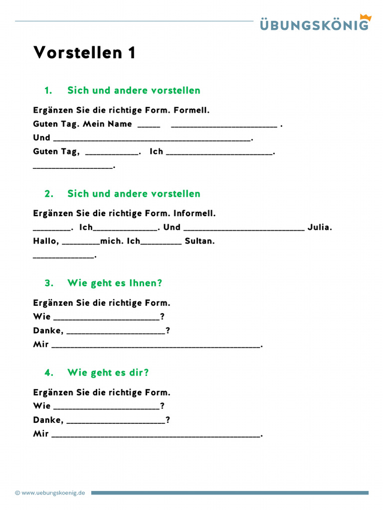 Vorstellen 1 | PDF