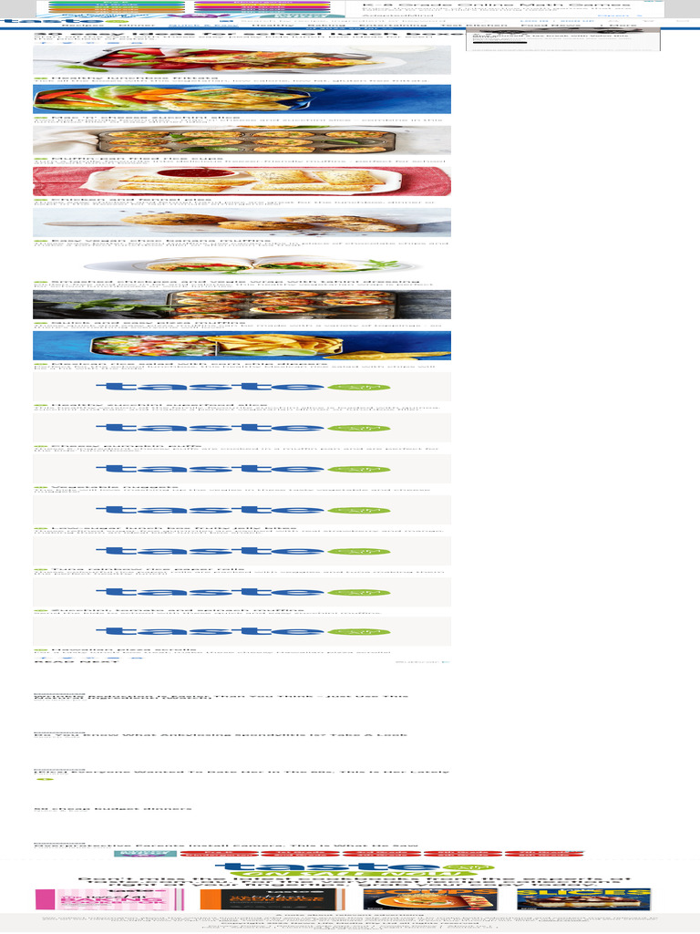 30 Easy Ideas For School Lunch Boxes | PDF | Muffin | Lunch