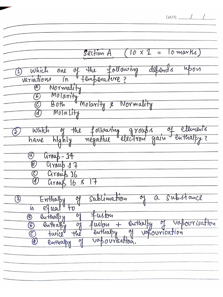 Full Length Test 11th | PDF