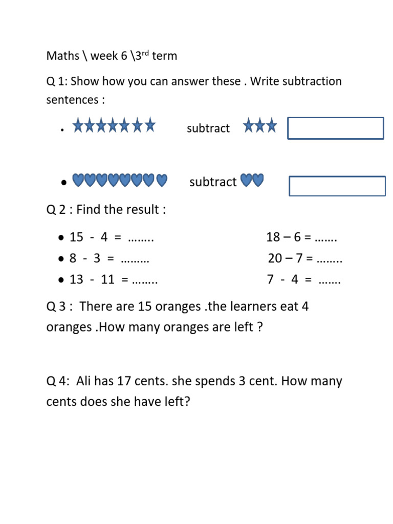 Maths Sheet Term 3 | PDF | Home & Garden