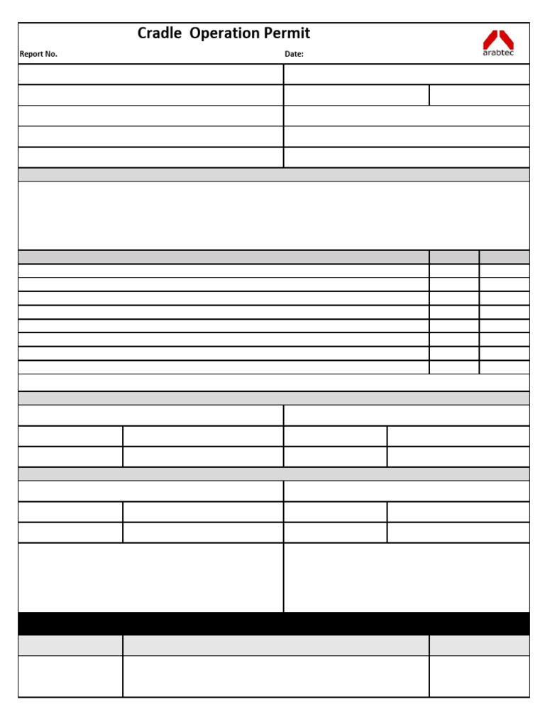 Cradle Operation Permit | PDF