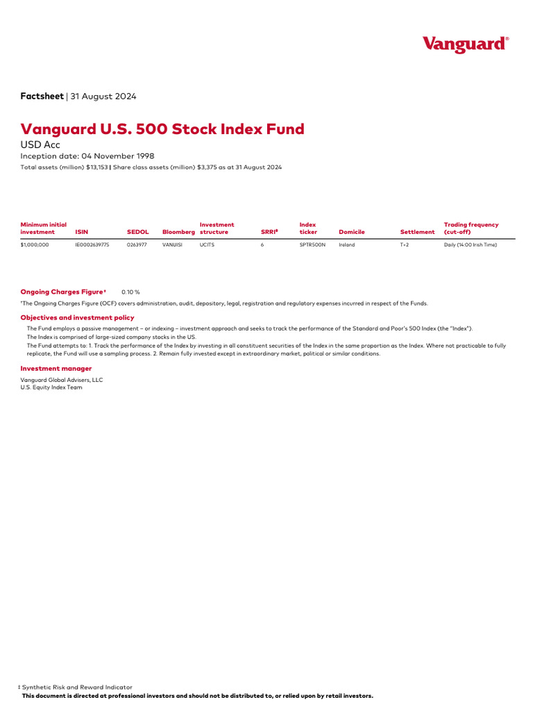 Vanguard | PDF | Investment Fund | Investing