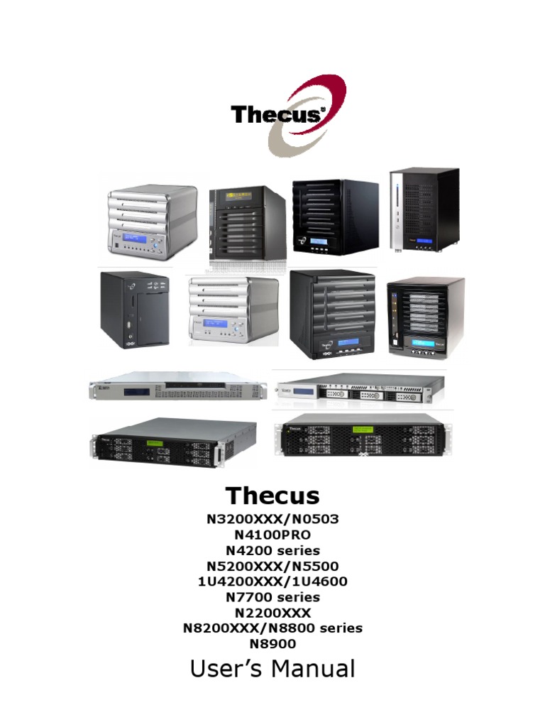 Thecus: User's Manual | PDF | Usb | Hard Disk Drive