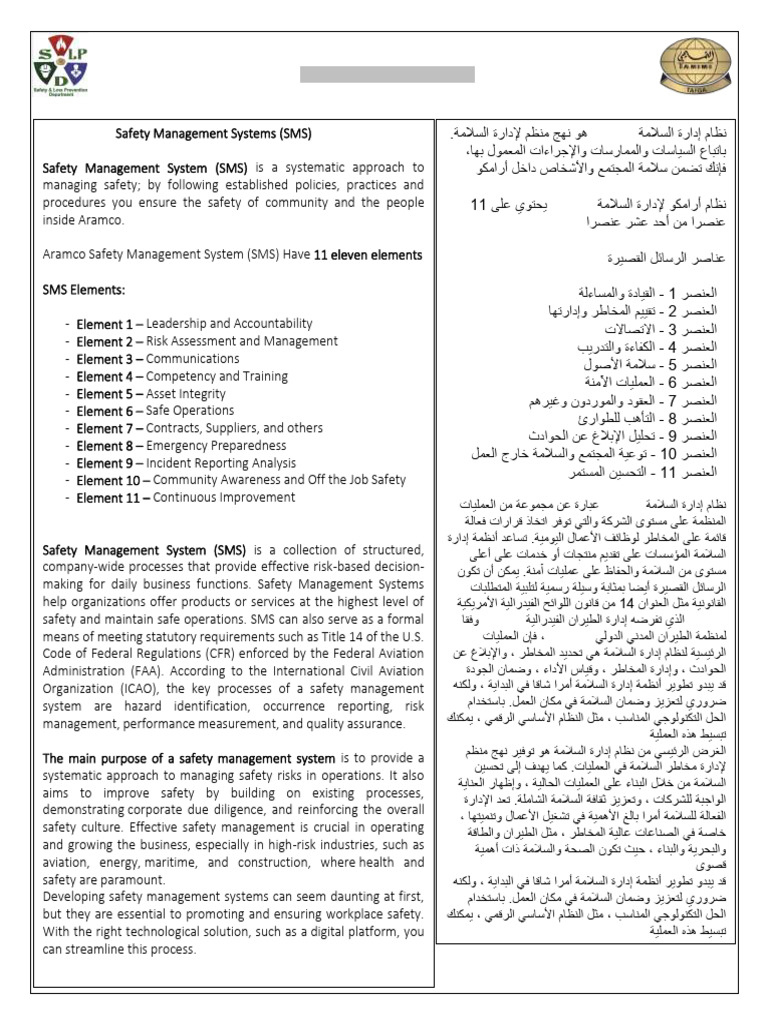 Safety Management Systems (SMS) | PDF
