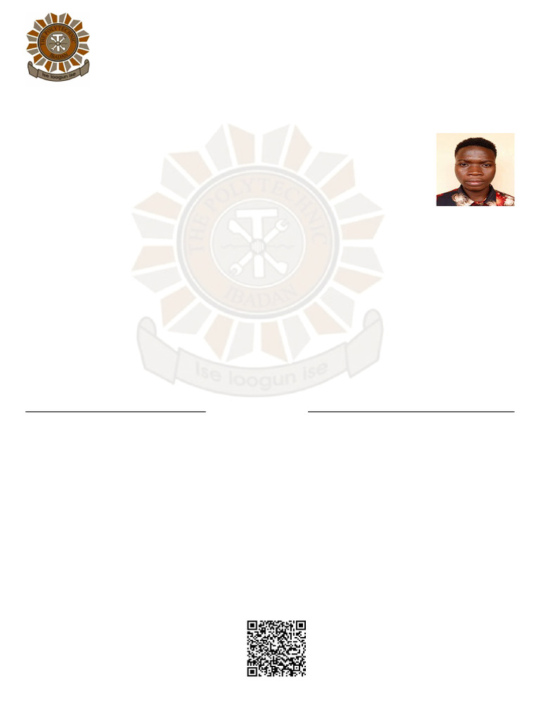 The Polytechnic, Ibadan | PDF