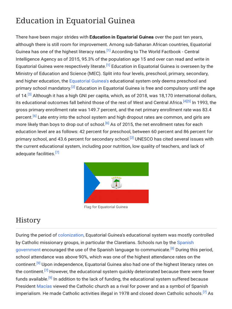Education System in Equatorial Guinea | PDF | Politics | Social Science