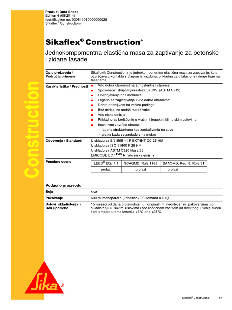 TL Sikaflex Construction | PDF