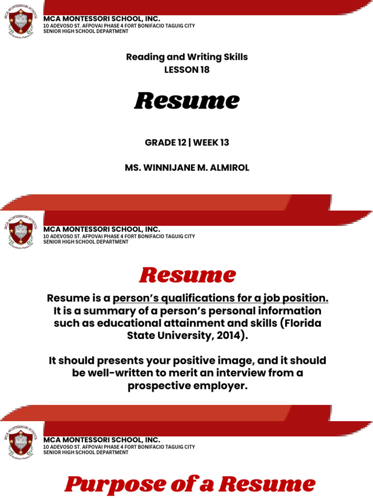 Rws Lesson 18 | PDF | Résumé