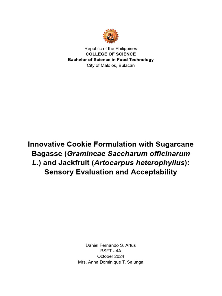 Innovative Cookies with Bagasse & Jackfruit | PDF | Sugarcane | Dietary ...