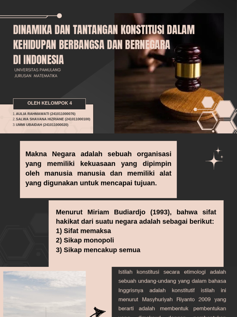 Dinamika Dan Tantangan Konstitusi Dalam Kehidupan Berbangsa Dan