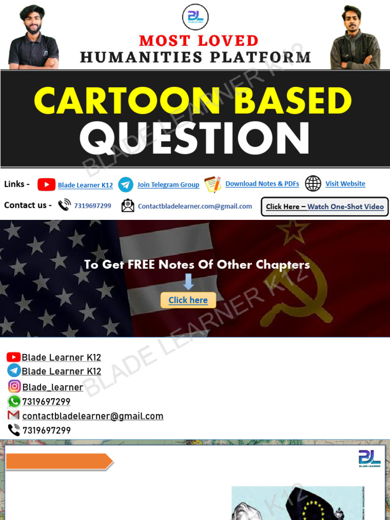 Cartoon-Based Questions for Class 11 | PDF | Government | Politics Of India