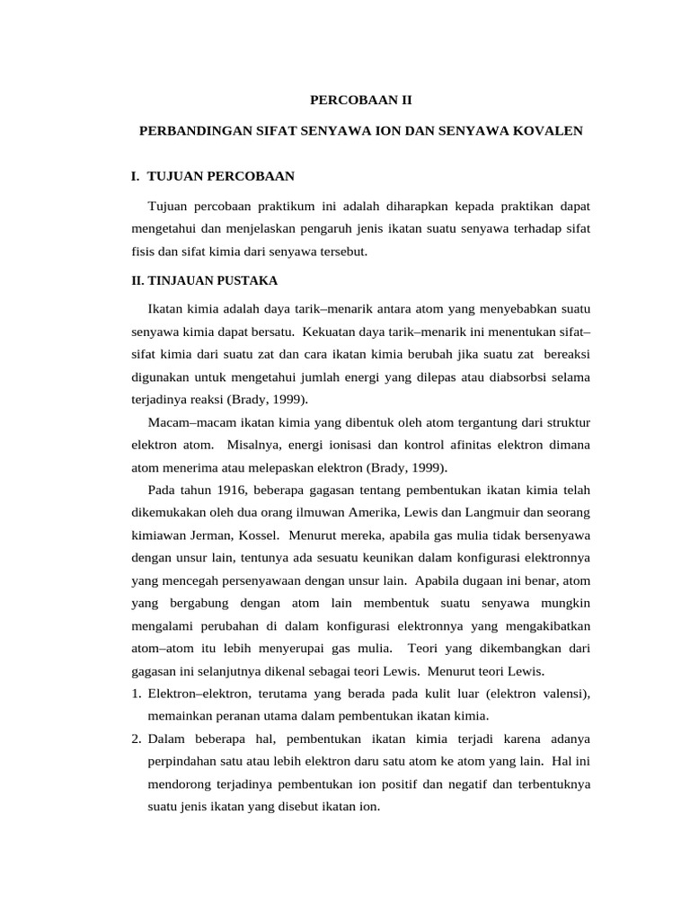 PERCOBAAN II Kimdas | PDF | Sains & Matematika